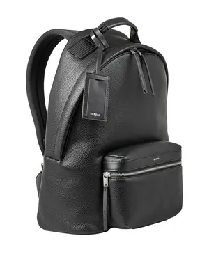 Sandro Coated Canvas Backpack - Black