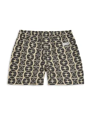 Oas Forge Hypnotise Tailored Fit 4.3 Swim Trunks - Black
