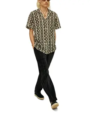 Oas Hypnotise Cuba Cotton Terry Relaxed Fit Button Down Shirt