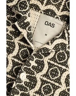 Oas Hypnotise Cuba Cotton Terry Relaxed Fit Button Down Shirt