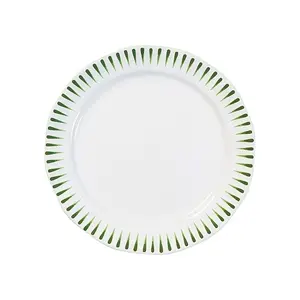 JULISKA Sitio Stripe Dessert/salad Plate - Basil