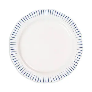 JULISKA Sitio Stripe Dessert/salad Plate - Delft Blue