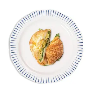 JULISKA Sitio Stripe Dessert/salad Plate - Delft Blue