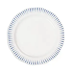 JULISKA Sitio Stripe Dessert/salad Plate - Delft Blue