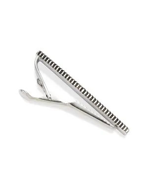 LINK UP Obsidian Framed Short Tie Bar - Black