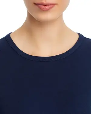Three Dots Long Sleeve Top - Navy
