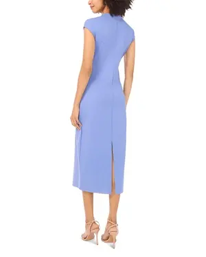 Vince Camuto Cap Sleeve Mock Neck Midi Dress