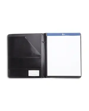 ROYCE NEW YORK Leather Writing Portfolio & Organizer - Black