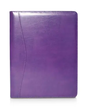 ROYCE NEW YORK Leather Writing Portfolio & Organizer Plum