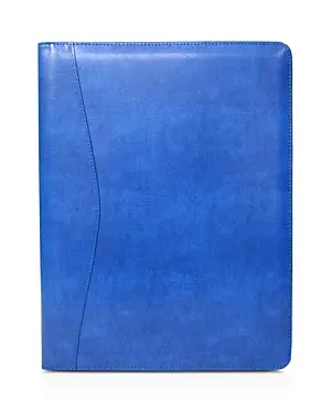 ROYCE NEW YORK Leather Writing Portfolio & Organizer Royal Blue