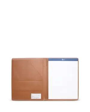 ROYCE NEW YORK Leather Writing Portfolio & Organizer Tan