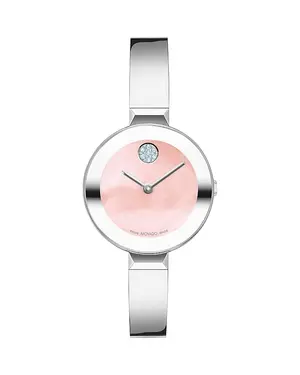 Movado Bangle Watch - Pink/silver