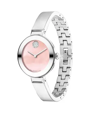 Movado Bangle Watch - Pink/silver