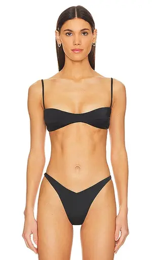BELLE ANNA Clio Bikini Top - Black
