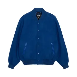 StÜssy Stussy Sport Melton Varsity Jacket Blue