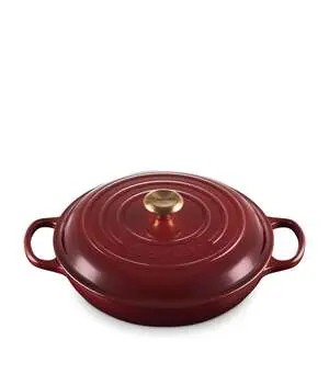 LE CREUSET Cast Iron Shallow Casserole Dish - Burgundy