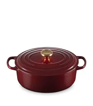 LE CREUSET Cast Iron Oval Casserole Dish - Burgundy