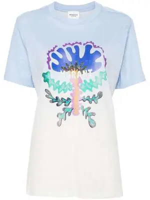 MARANT ETOILE Zewel Cotton T-shirt - Blue
