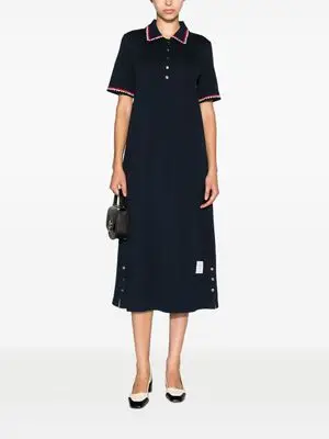 Thom Browne Rwb-trimmed Polo Dress