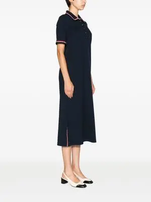 Thom Browne Rwb-trimmed Polo Dress