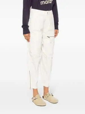 MARANT ETOILE Kelvin Cotton Trousers - Neutrals