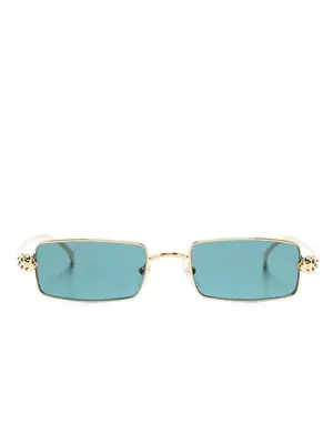 CARTIER Rectangle-frame Sunglasses - Gold