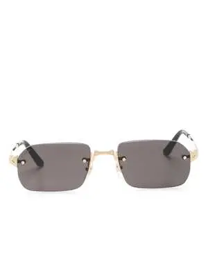 CARTIER Santos Rectangle-frame Sunglasses