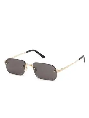 CARTIER Santos Rectangle-frame Sunglasses