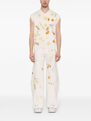 FENG CHEN WANG Graphic-print Knitted Vest