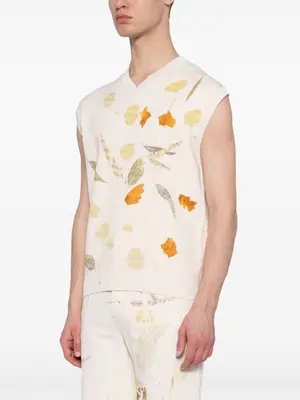 FENG CHEN WANG Graphic-print Knitted Vest
