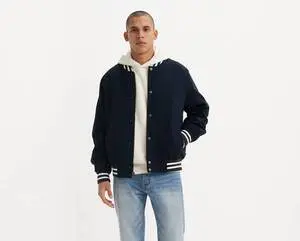 LEVI'S Faux Suede Varsity Jacket - Navy