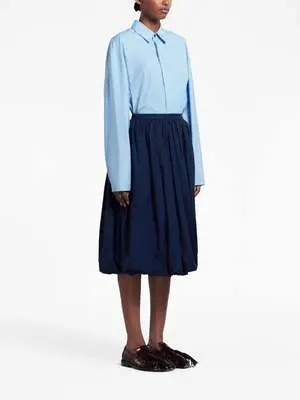 Marni Puffball-hem Midi Skirt - Blue