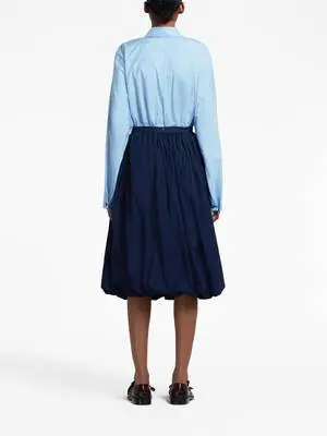Marni Puffball-hem Midi Skirt - Blue