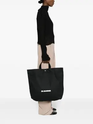 JIL SANDER Book Canvas Tote Bag - Black