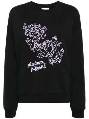 Maison Kitsuné Chinese Dragon Cotton Sweatshirt
