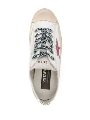 GOLDEN GOOSE V-star Distressed Sneakers - White