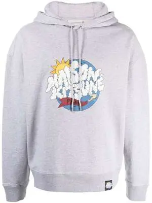 Maison Kitsune Textured Sweatshirts Hoodies For Men