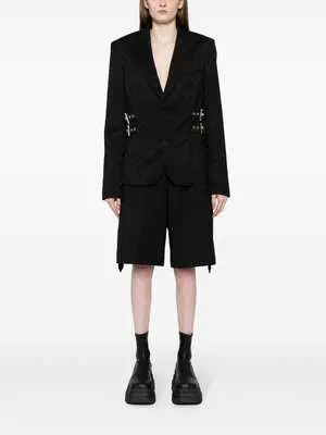 CHARLES JEFFREY Logo-appliqué Knee-length Shorts - Black