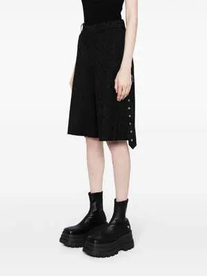 CHARLES JEFFREY Logo-appliqué Knee-length Shorts - Black