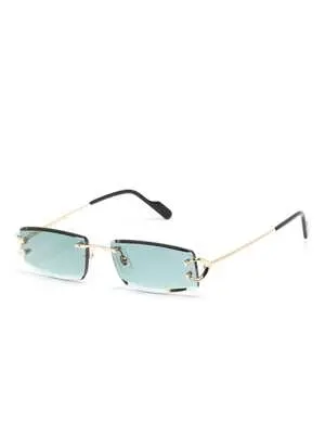 Cartier Rectangle-frame Sunglasses - Gold