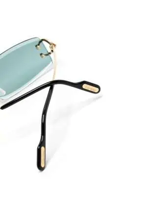 Cartier Rectangle-frame Sunglasses - Gold