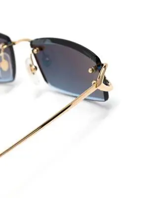 Cartier Rectangle-frame Sunglasses - Gold