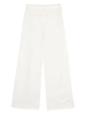 TWINSET Mid-rise Wide-leg Jeans - White