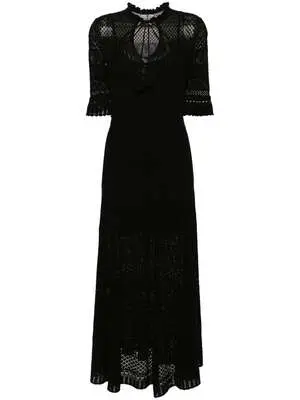 Zadig&Voltaire Memphis Pointelle-knit Maxi Dress - Black