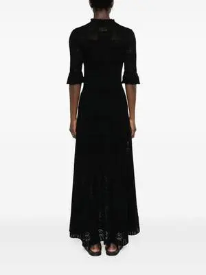 Zadig&Voltaire Memphis Pointelle-knit Maxi Dress - Black