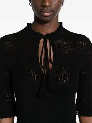 Zadig&Voltaire Memphis Pointelle-knit Maxi Dress - Black