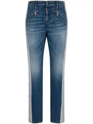 Dsquared2 Side-stripe Straight-leg Jeans