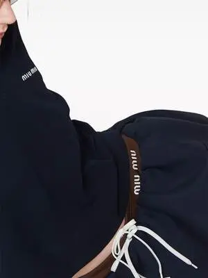 Miu Miu Logo-appliqué Wool Miniskirt