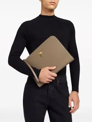 GIUSEPPE ZANOTTI Fabian Clutch - Brown