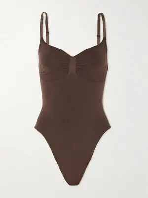 SKIMS Seamless Sculpt Thong Bodysuit - Brown